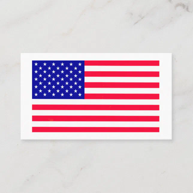 USA American US Flag Business Card | Zazzle