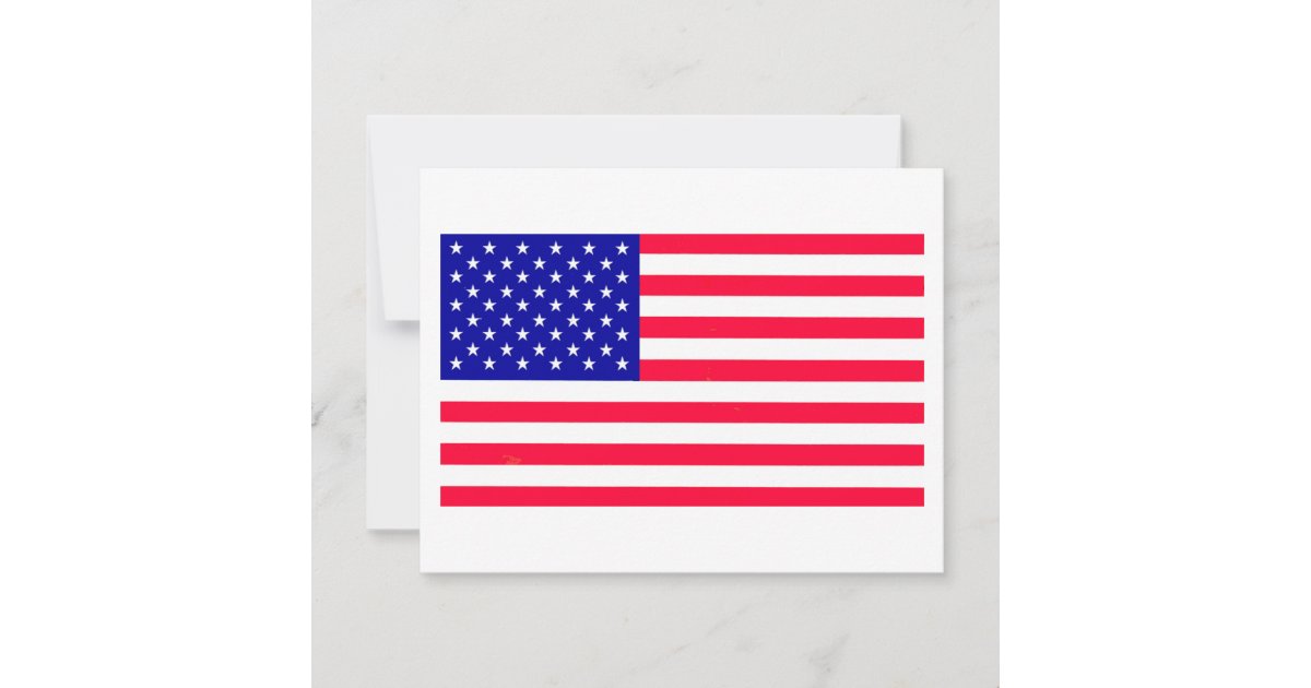 USA American US Flag Flat Note Cards | Zazzle