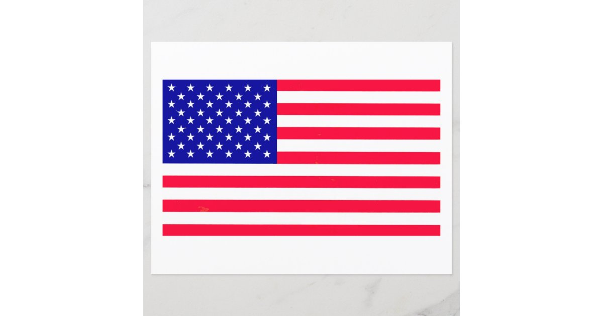 USA American US Flag Flat Paper Sheet | Zazzle