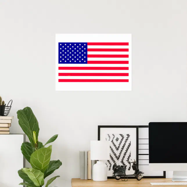 USA American US Flag Value Posters Paper Matte | Zazzle
