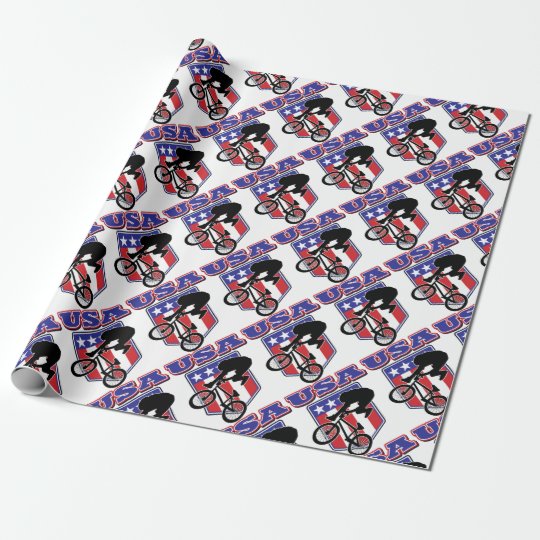 USA-BMX Biker Wrapping Paper | Zazzle.com