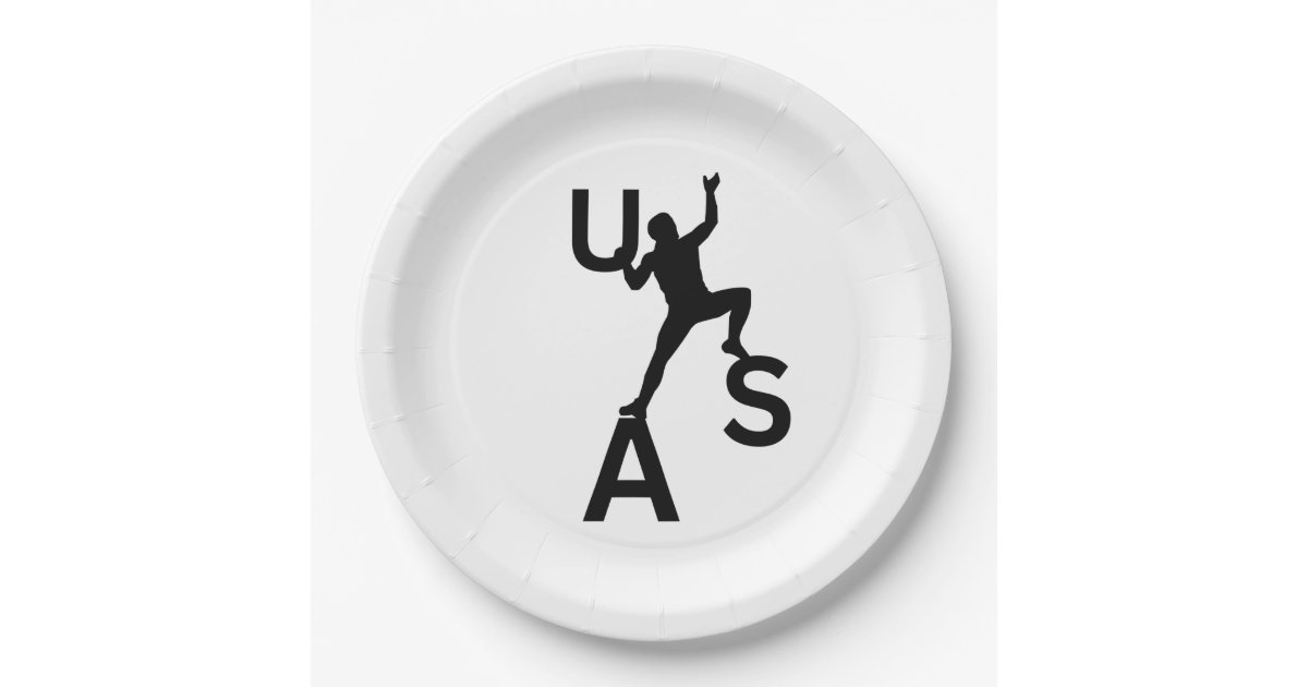 USA bouldering Paper Plates | Zazzle