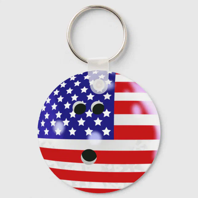 USA Bowling Ball Keychain | Zazzle