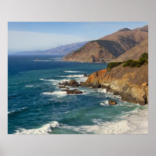 USA, California, Big Sur Coastline Poster | Zazzle.com