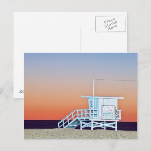 USA, California, Los Angeles, Santa Monica Beach Postcard | Zazzle