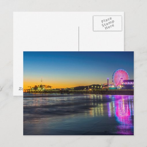 USA, California, Los Angeles, Santa Monica Pier Postcard | Zazzle