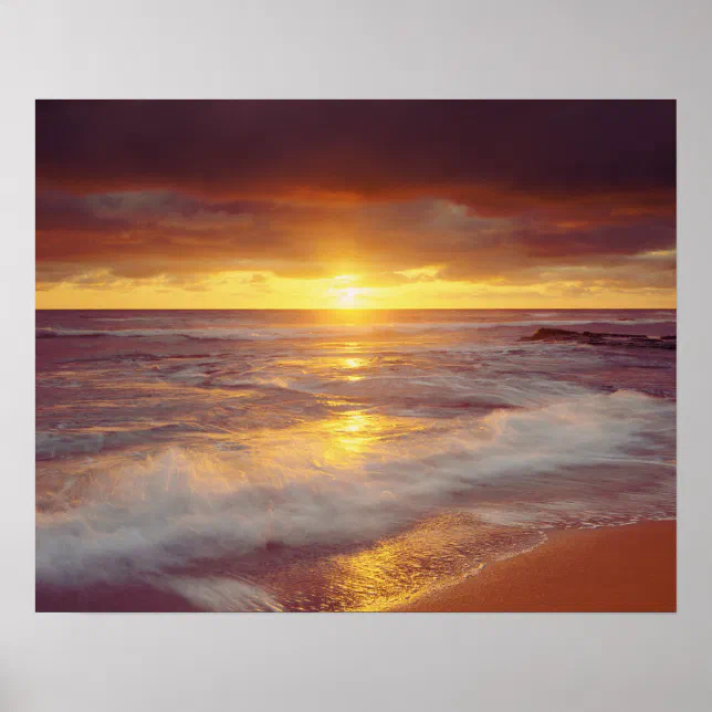 USA, California, San Diego. Sunset Cliffs beach Poster | Zazzle
