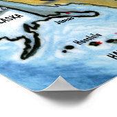 USA Cartoon Large Map Poster | Zazzle