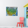 USA Cartoon Large Map Poster | Zazzle