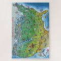 USA Cartoon Map Jigsaw Puzzle | Zazzle