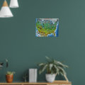 USA Cartoon Map Small Poster | Zazzle