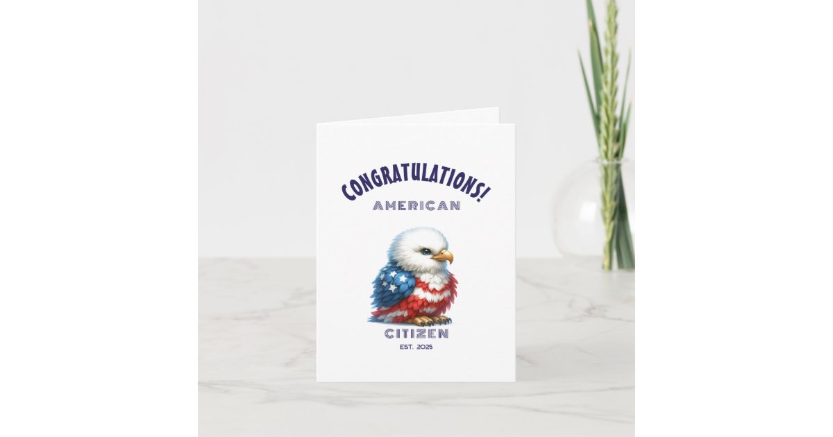 USA Citizenship Congratulations American Card | Zazzle