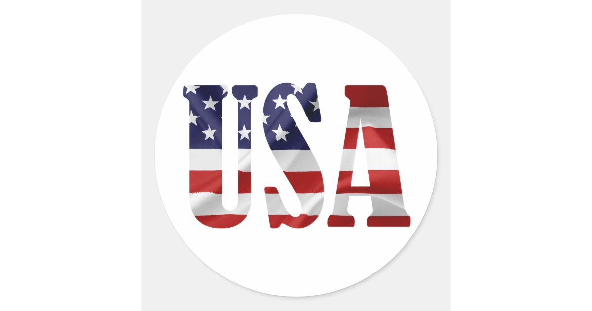 USA CLASSIC ROUND STICKER | Zazzle