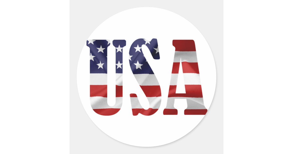 USA CLASSIC ROUND STICKER | Zazzle
