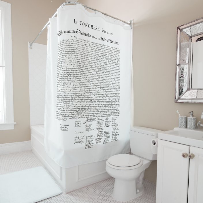 USA Declaration of Independance Shower Curtain | Zazzle.com