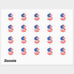 usa dollar symbol money sign classic round sticker | Zazzle
