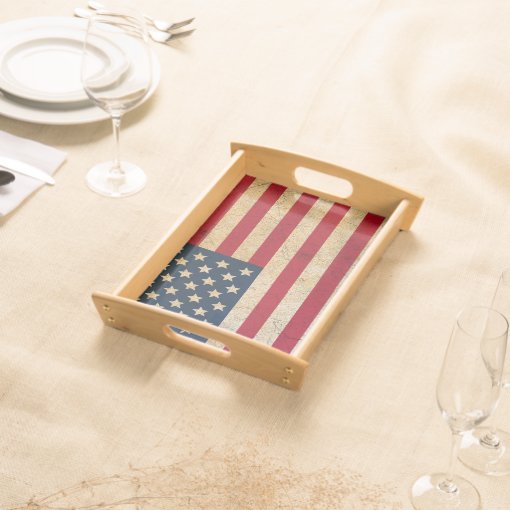 USA Flag Americana Premium Serving Tray | Zazzle