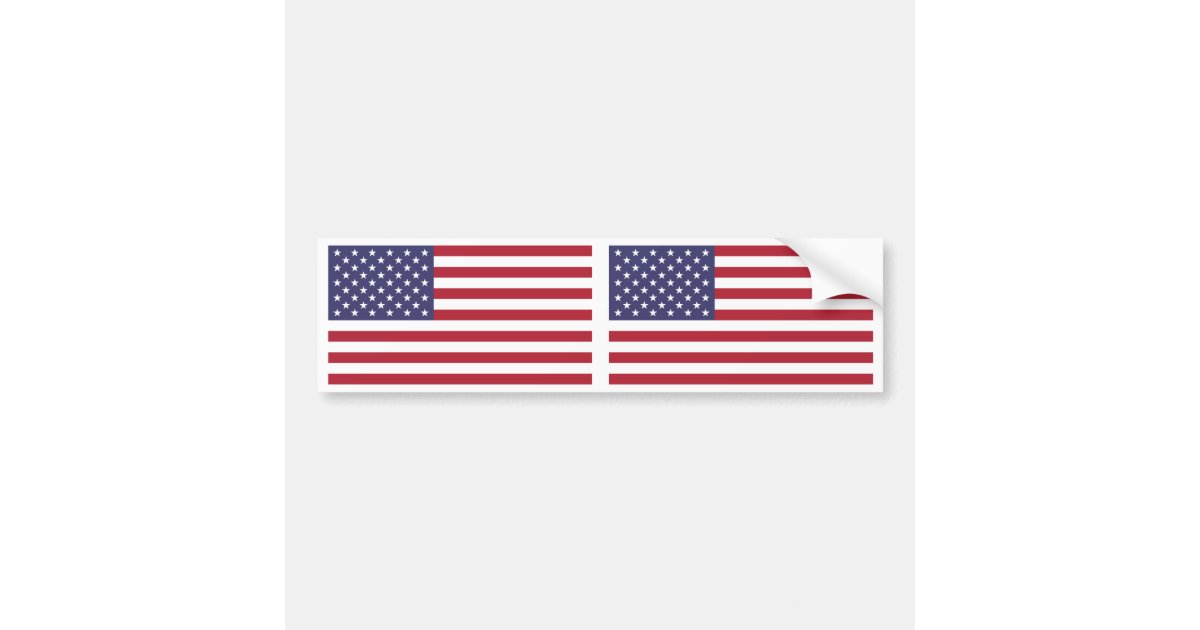USA Flag Bumper Sticker | Zazzle