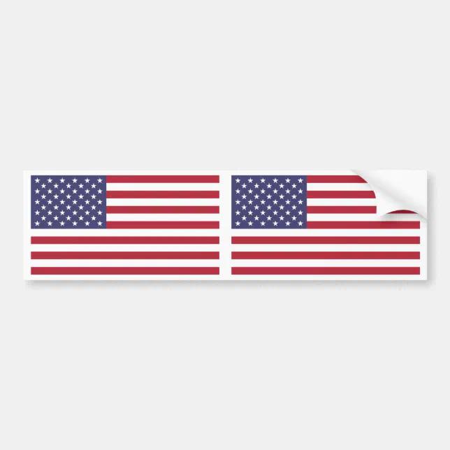 USA Flag Bumper Sticker | Zazzle
