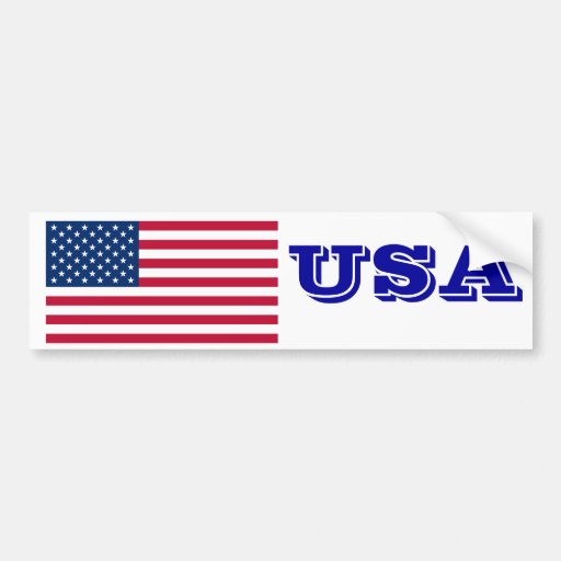 USA Flag Car Bumper Sticker | Zazzle