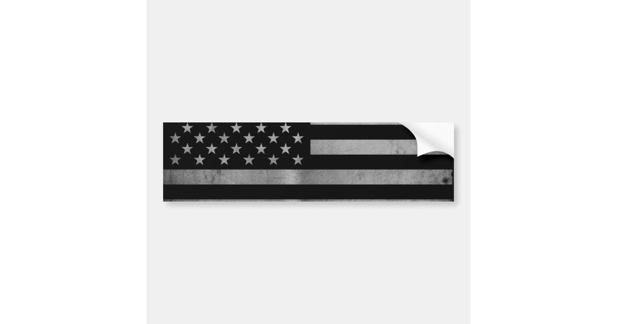 USA Flag BW Bumper Sticker | Zazzle