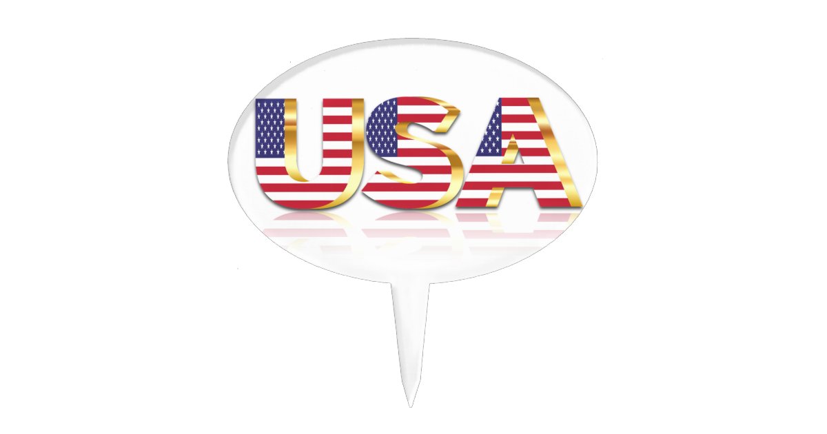 USA Flag Cake Topper - Patriotic | Zazzle