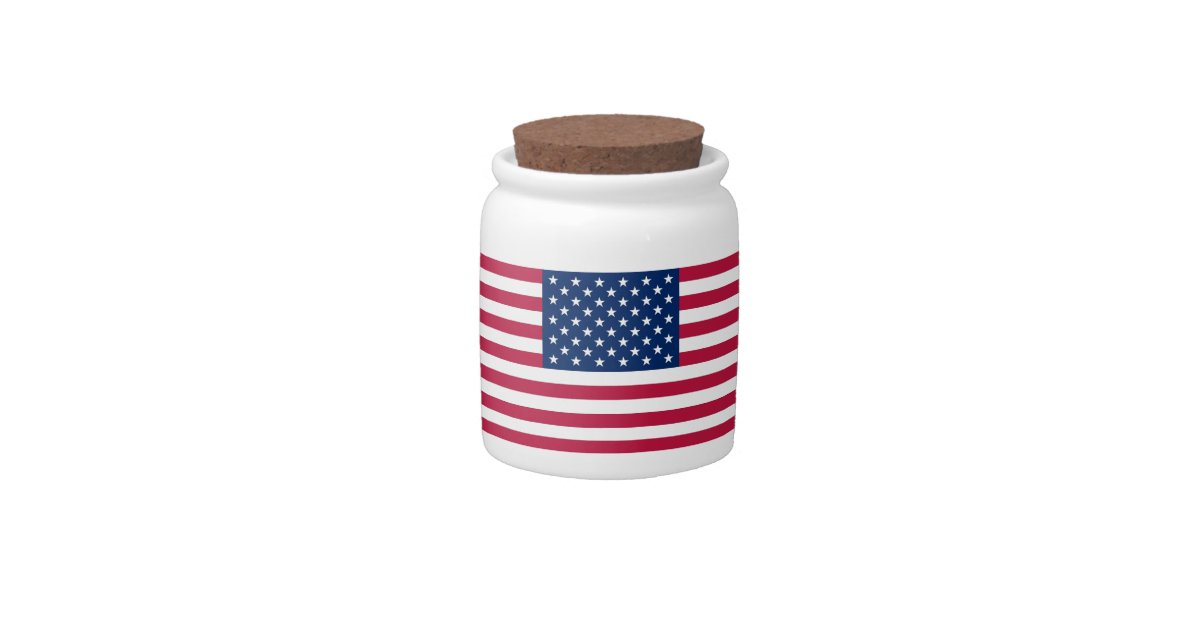 USA Flag Candy Jar | Zazzle