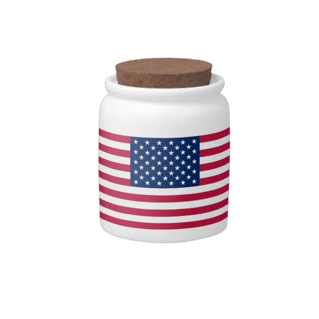USA Flag Candy Jar | Zazzle