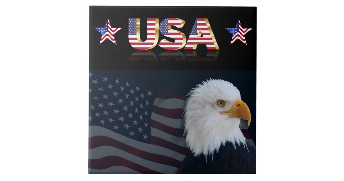 Usa flag ceramic tile | Zazzle
