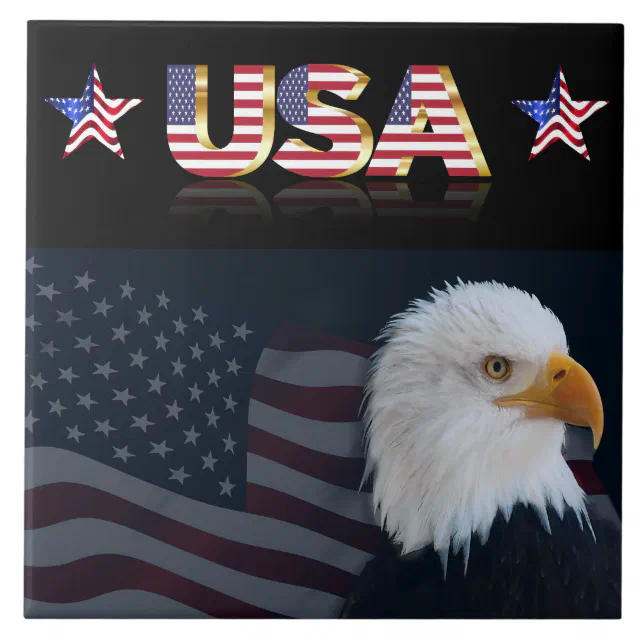 Usa flag ceramic tile | Zazzle