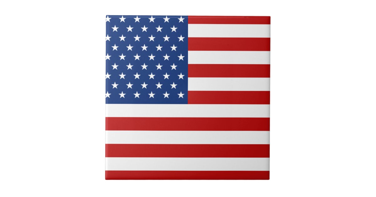 USA Flag Ceramic Tile | Zazzle