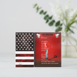 USA Flag Commemorative Memorial Postcard | Zazzle