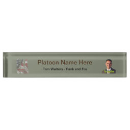 USA Flag Fab Army Desk Name Plate | Zazzle