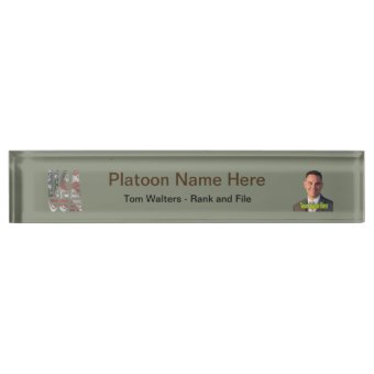USA Flag Fab Army Desk Name Plate | Zazzle