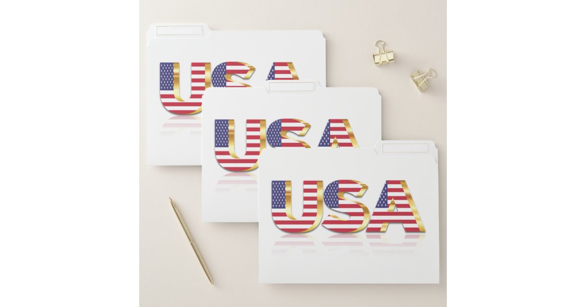 USA Flag File Folder American Patriotic | Zazzle