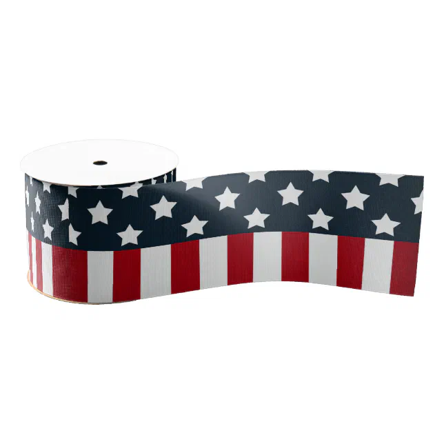 USA flag Grosgrain Ribbon | Zazzle