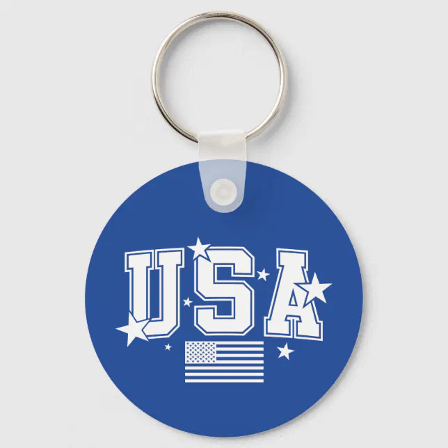 USA Flag Keychain | Zazzle