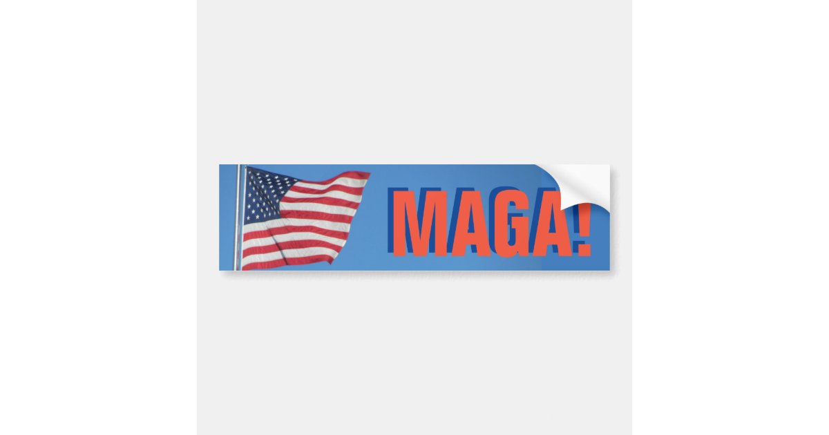 USA Flag MAGA! Bumper Sticker | Zazzle