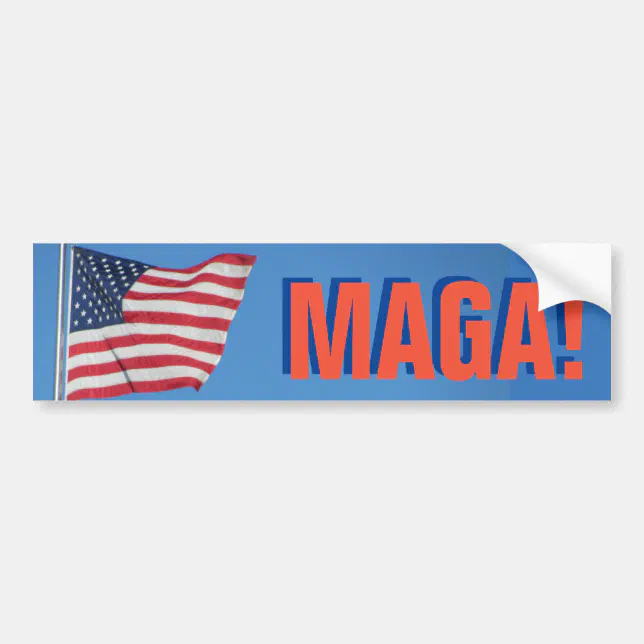 USA Flag MAGA! Bumper Sticker | Zazzle