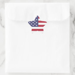 USA Flag Patriotic American Flag Stars and Stripes Star Sticker | Zazzle
