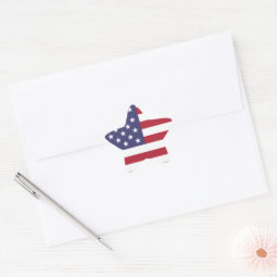 USA Flag Patriotic American Flag Stars and Stripes Star Sticker | Zazzle