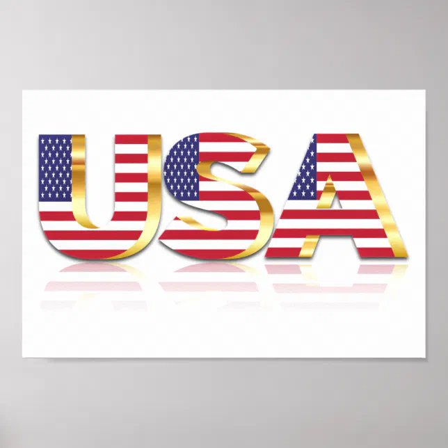 USA Flag Poster United States of America | Zazzle