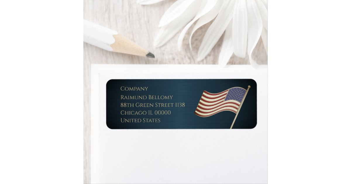 USA Flag Return Address Label | Zazzle