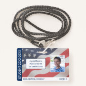 USA Flag Student ID Homeschool or Private School Badge | Zazzle