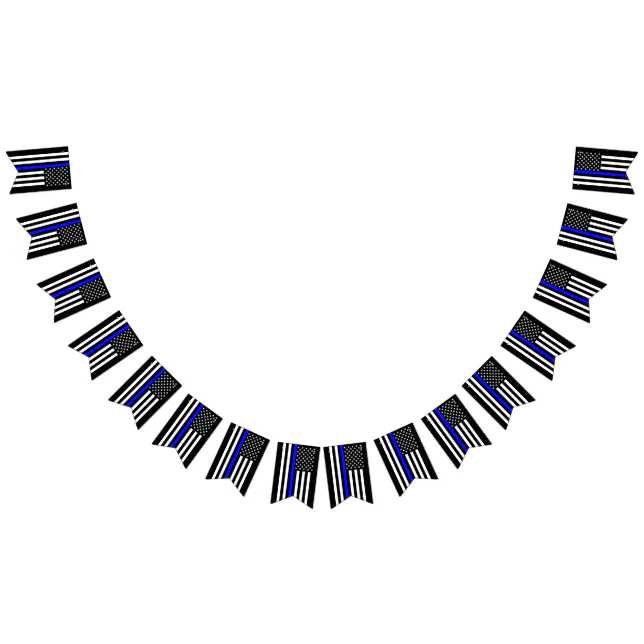 USA Flag Thin Blue Line Memorial Symbolic on | Zazzle
