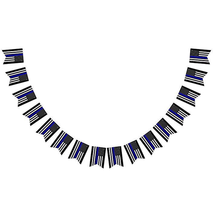 USA Flag Thin Blue Line Memorial Symbolic on | Zazzle.com