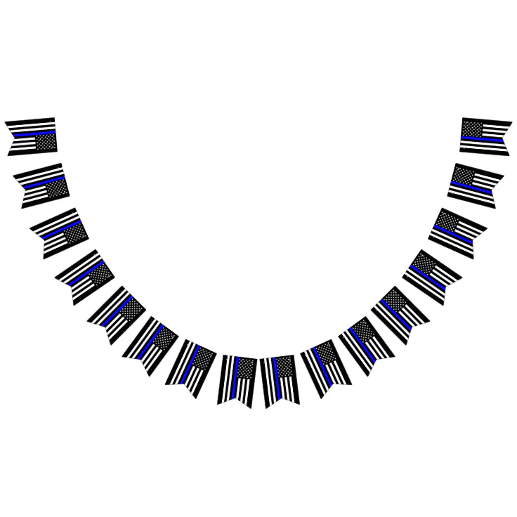 USA Flag Thin Blue Line Memorial Symbolic on | Zazzle