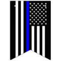 USA Flag Thin Blue Line Memorial Symbolic on | Zazzle