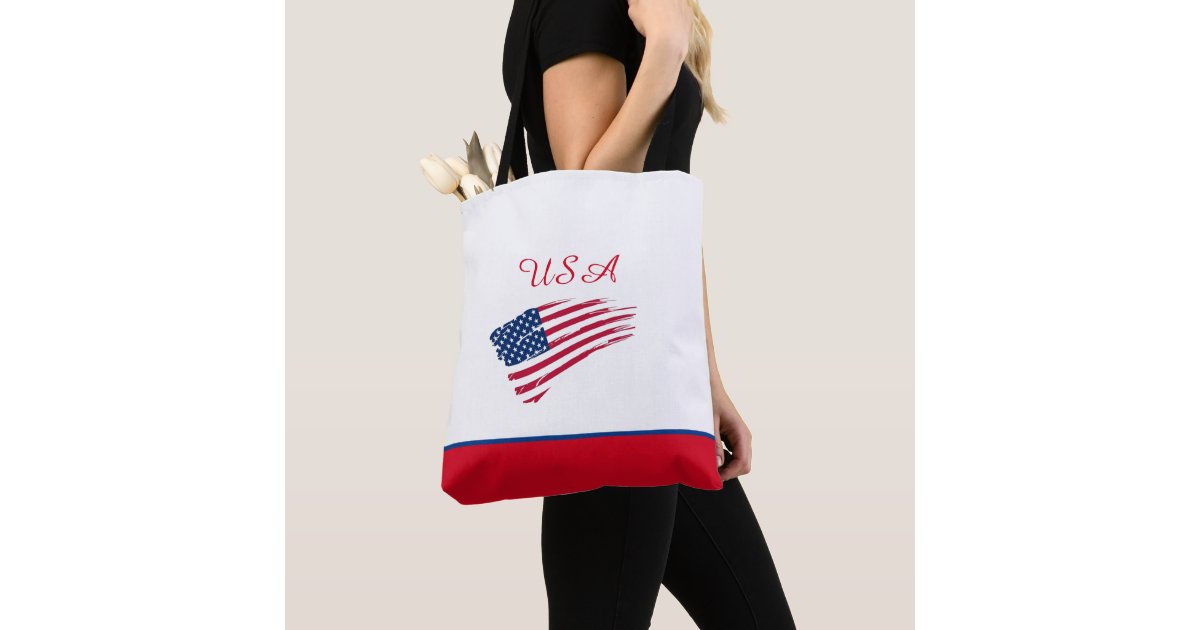 USA Flag Tote Bag | Zazzle