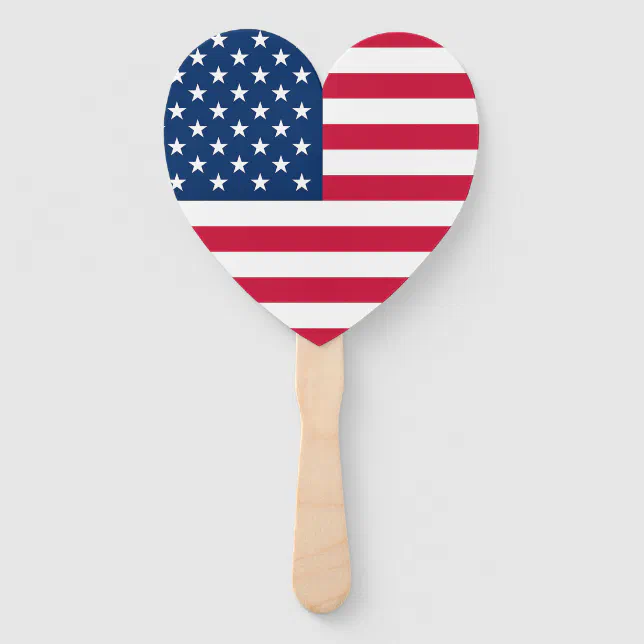 USA Flag - United States of America - Patriotic Hand Fan | Zazzle